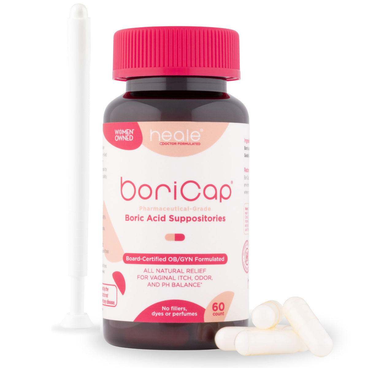 Boric Acid Suppositories - 30 Count, 600 mg | BoriCap – Heale Doctor ...